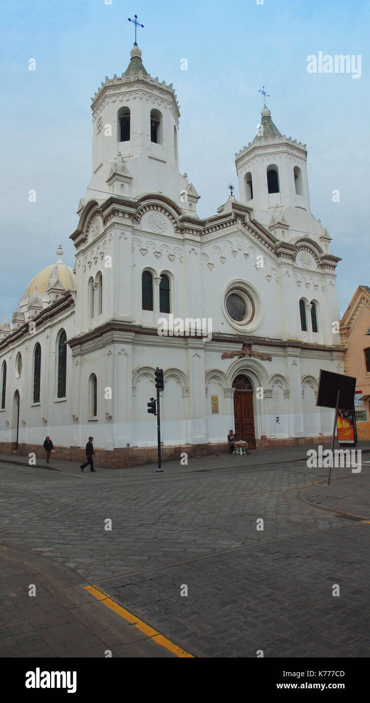 View of the Church of El Cenaculo in the historical center of the city ...