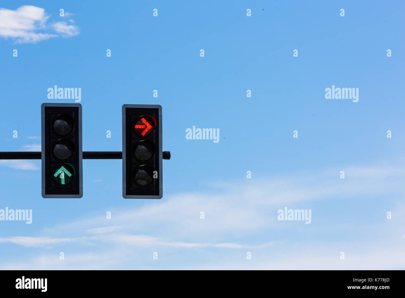 Traffic lights,Green red color on the traffic light with a beautiful ...