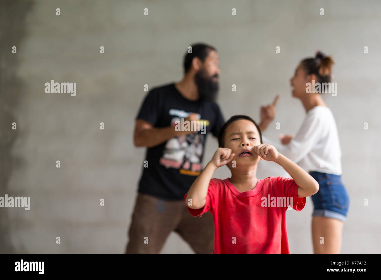 The concept of parental family quarrels, Young Couple Parents are ...