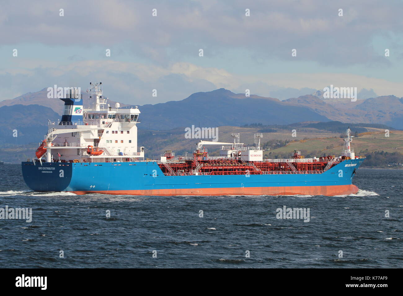 Bro Distributor, an oil or chemical tanker operated by Brostrom ...