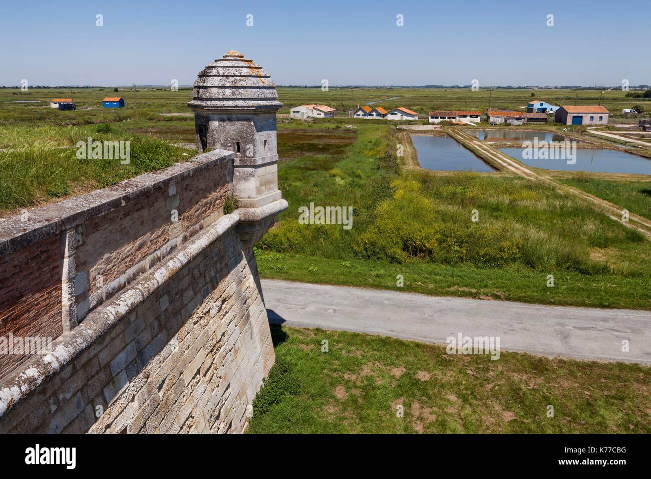 France, Charente Maritime, Hiers Brouage, Citadel of Brouage, walls and ...
