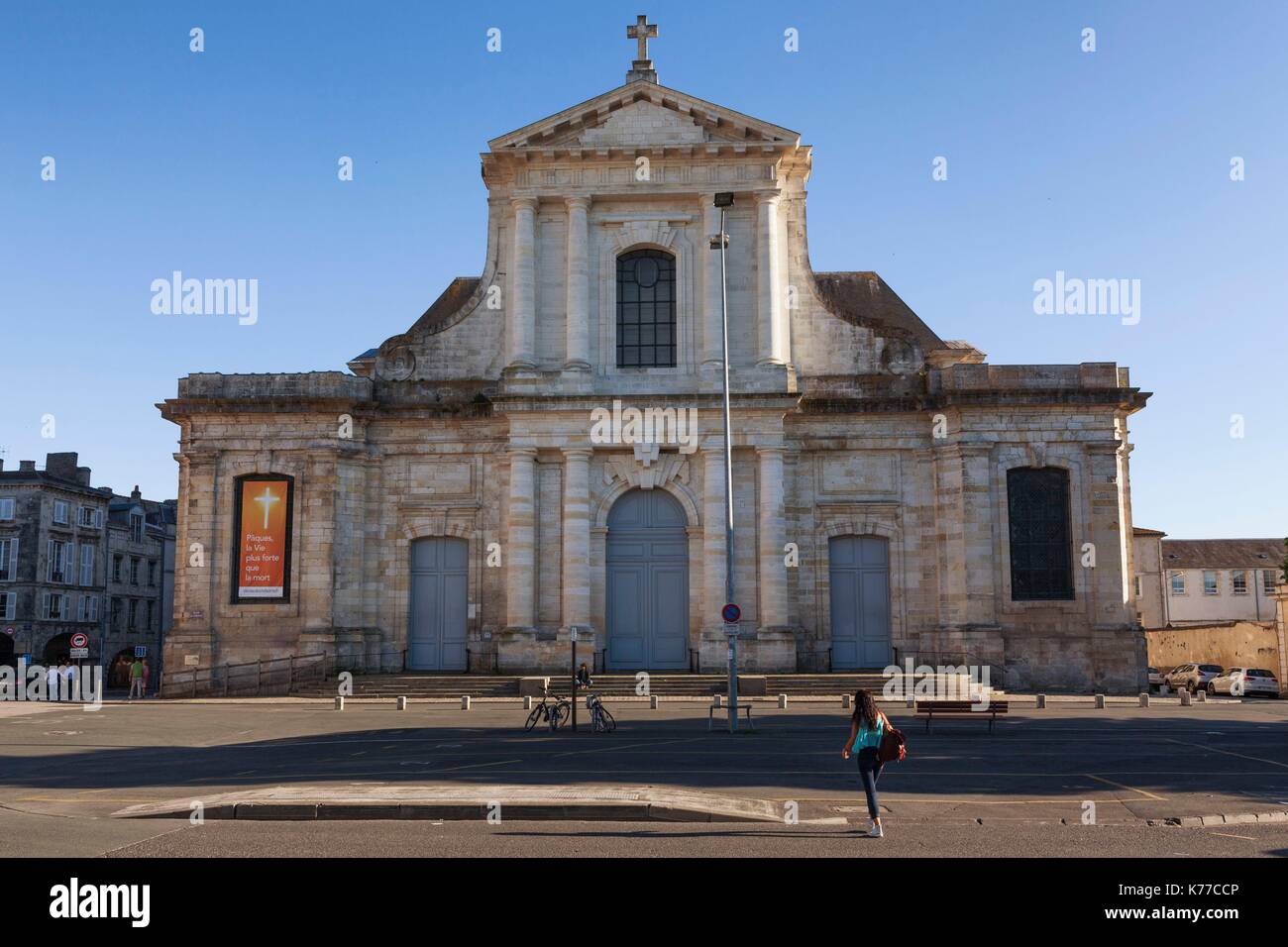 France, Charente Maritime, La Rochelle, Saint Louis Cathedral Stock ...