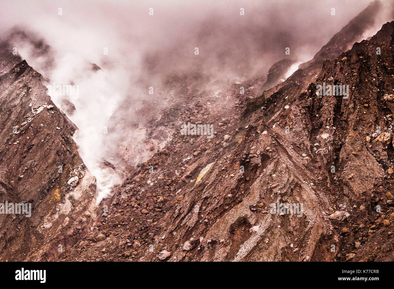United Kingdom, Montserrat, English-speaking Caribbean, Fumaroles at ...