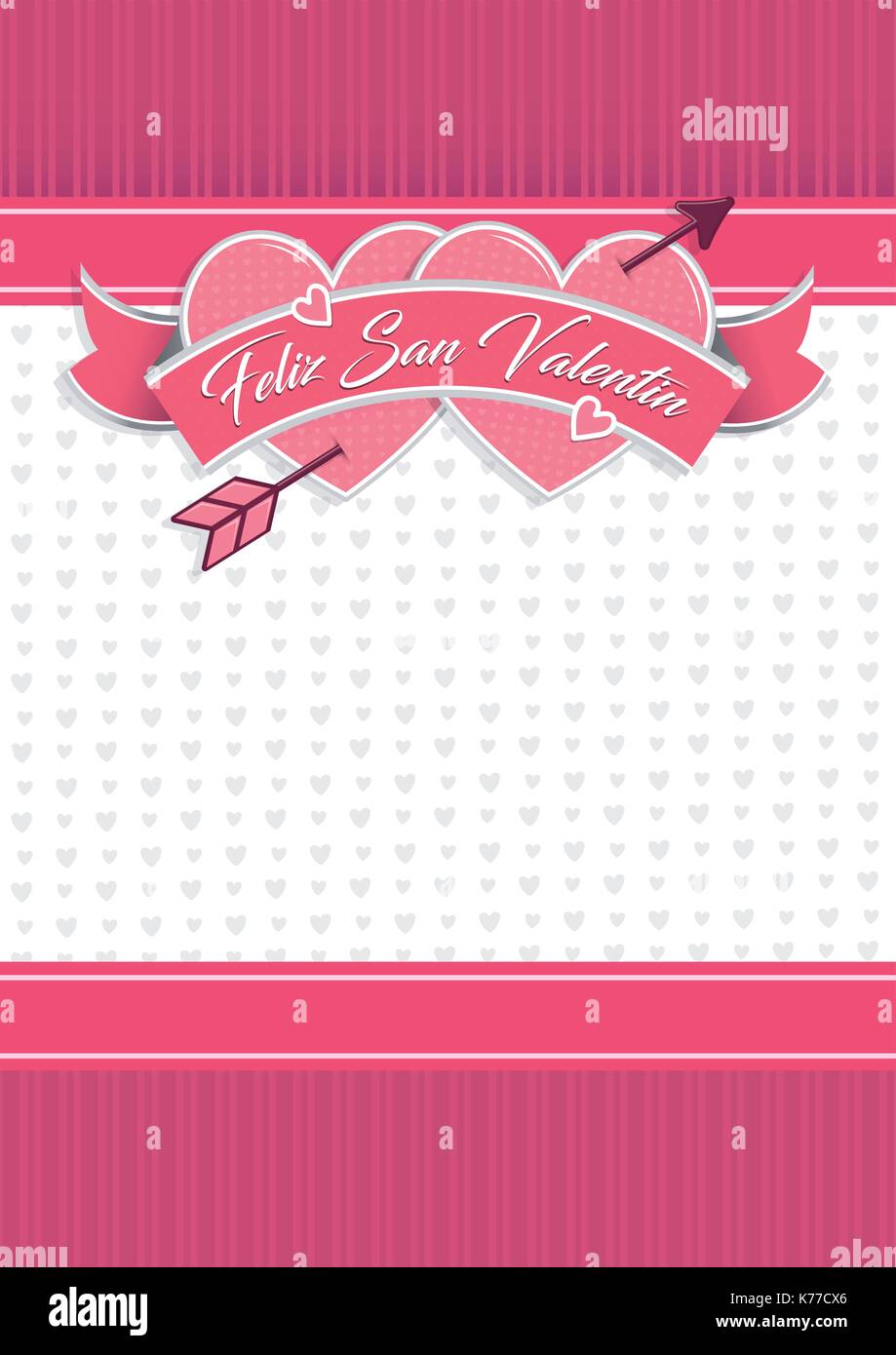 Card cover with message: Happy Valentines Day in Spanish language- on ...