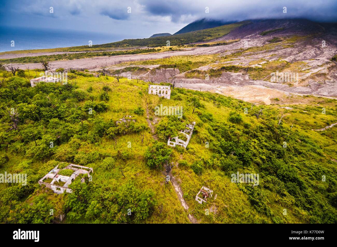 Caribbean Montserrat Aerial View Stock Photos & Caribbean Montserrat ...