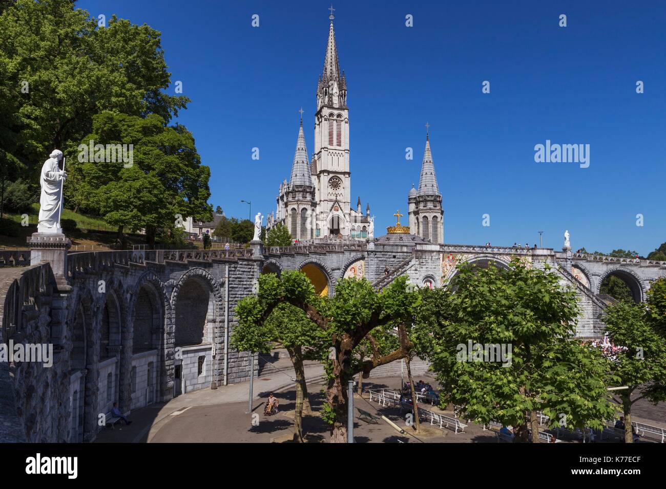 France, Hautes Pyrenees, Lourdes, Sanctuary of Our Lady of Lourdes ...
