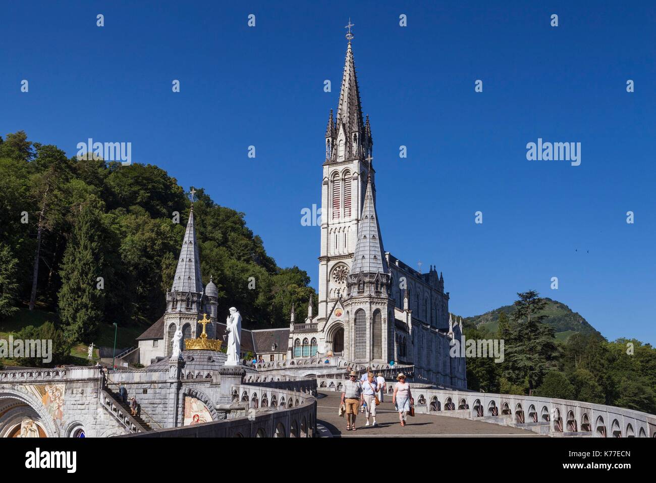 France, Hautes Pyrenees, Lourdes, Sanctuary of Our Lady of Lourdes ...