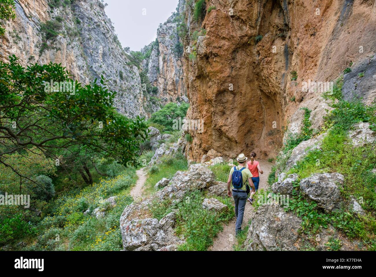 Greece, Crete, Rethymnon district, Amari valley, Patsos, hiking in ...