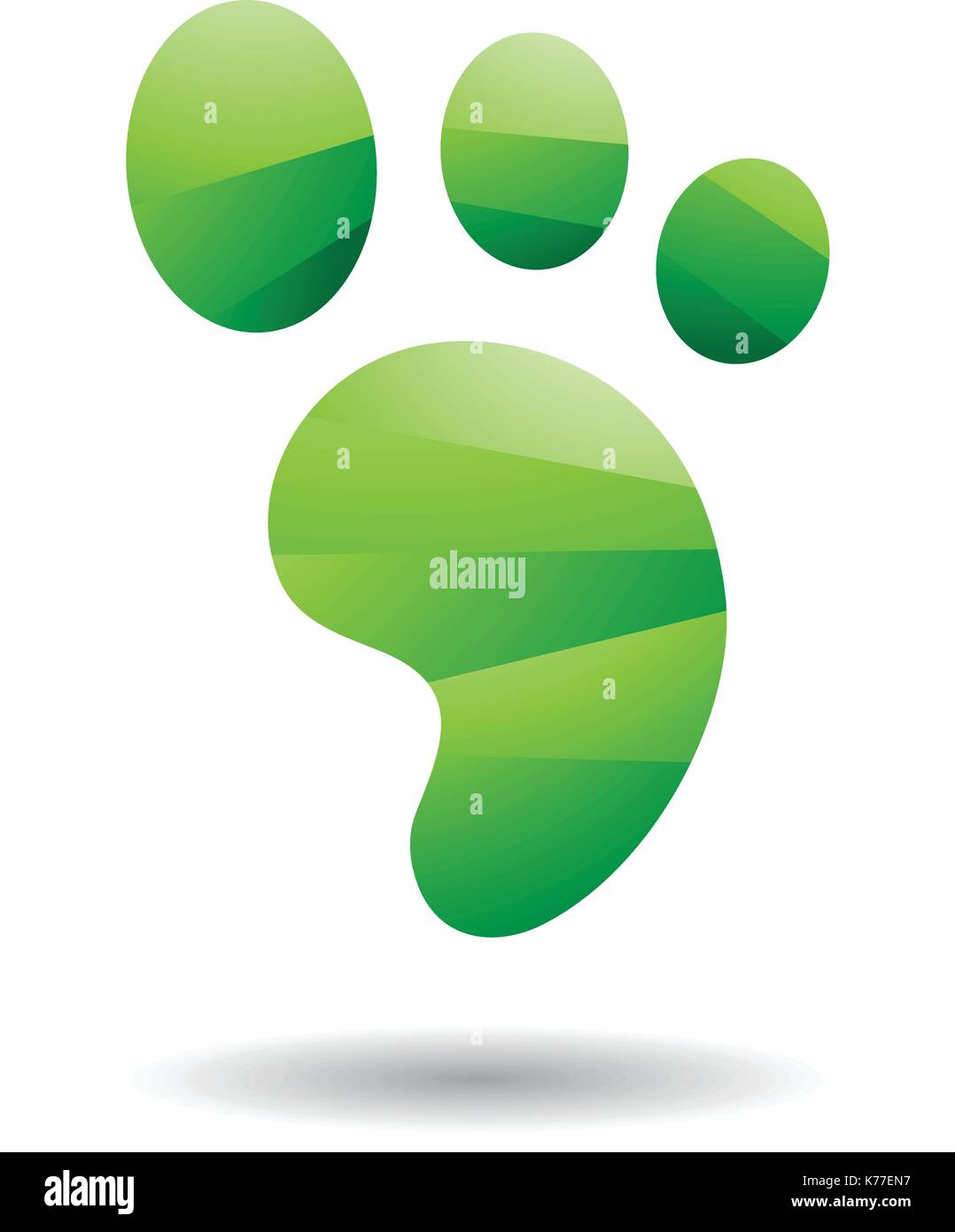 Design Concept of an Animal Footprint Icon, Vector Illustration ...