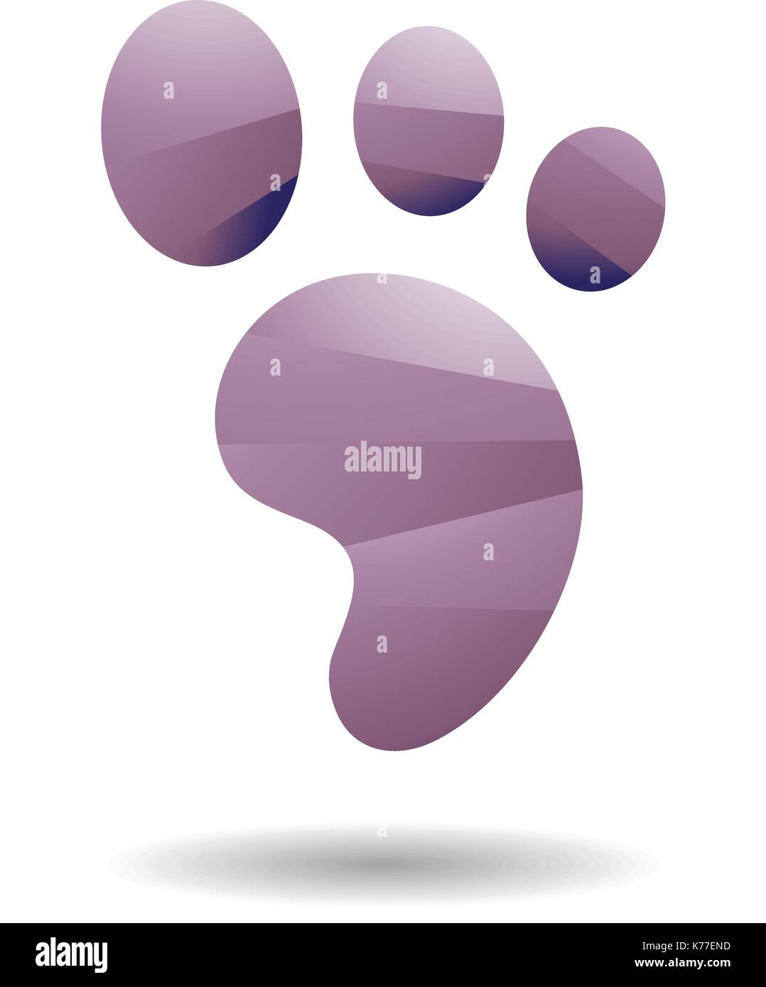 Design Concept of an Animal Footprint Icon, Vector Illustration ...