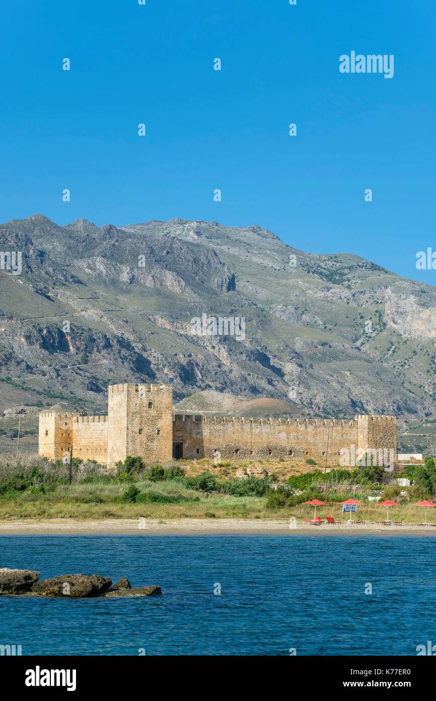 Geece, Crete, Hania district, Frangokastello, castle built by the ...