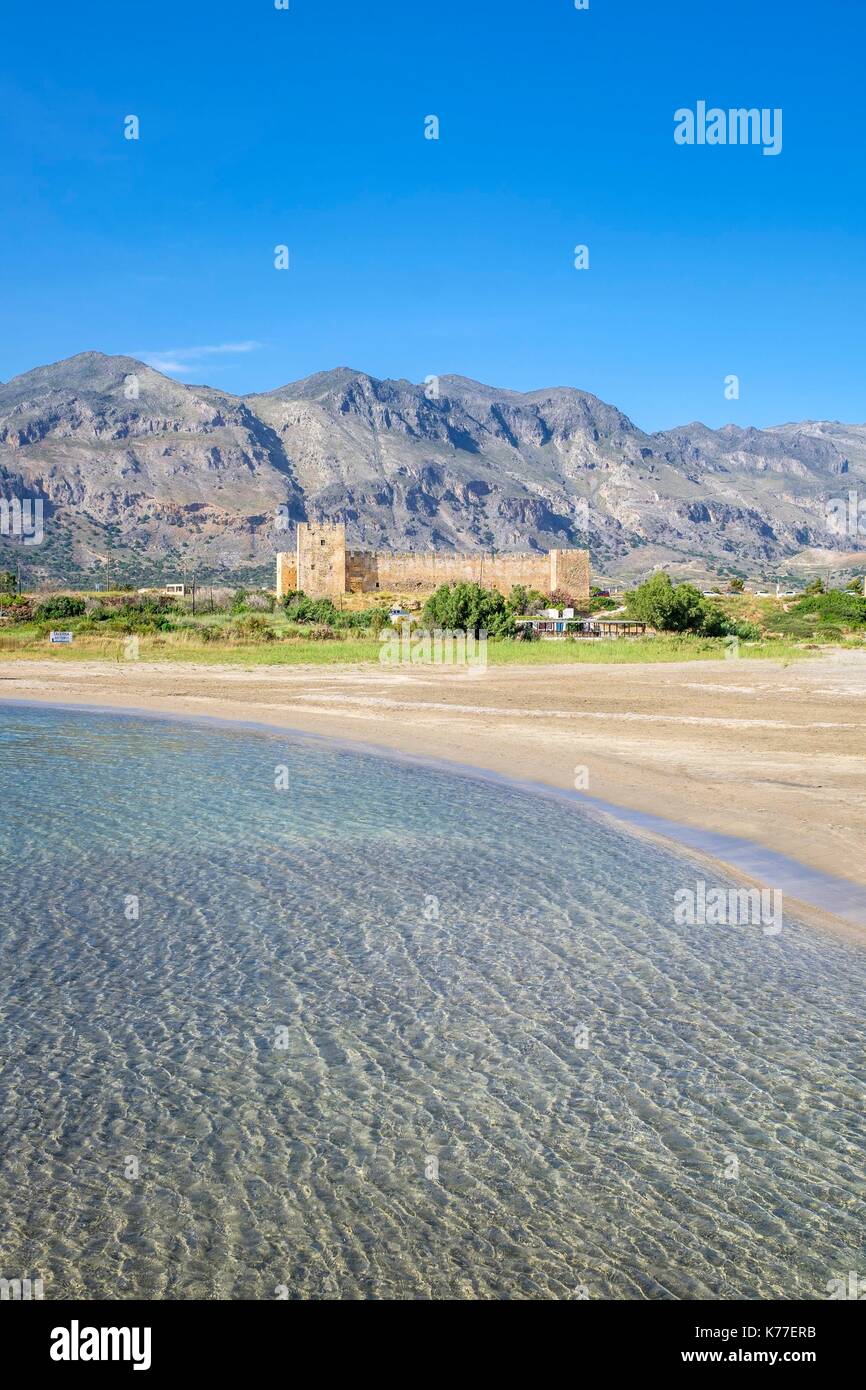 Geece, Crete, Hania district, Frangokastello, castle built by the ...