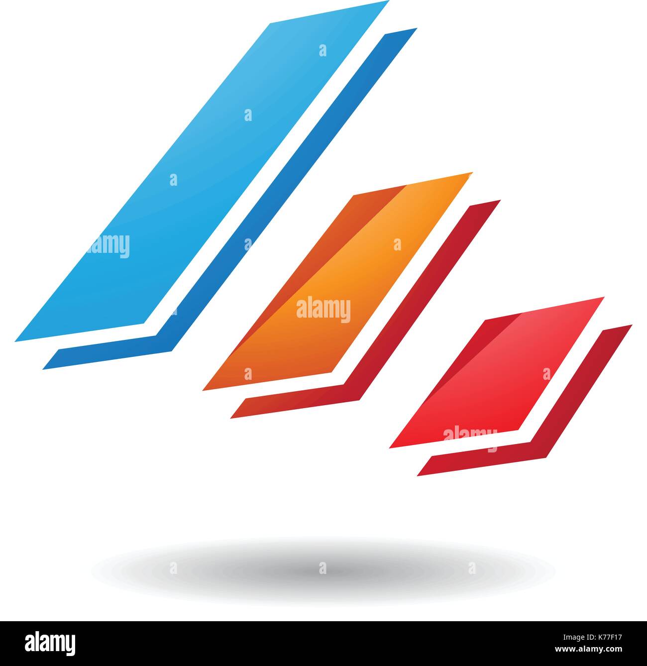 Design Concept of Colorful Diagonal Bars Icon, Vector Illustration ...