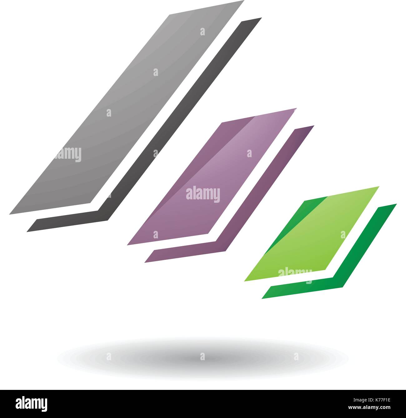 Design Concept of Colorful Diagonal Bars Icon, Vector Illustration ...