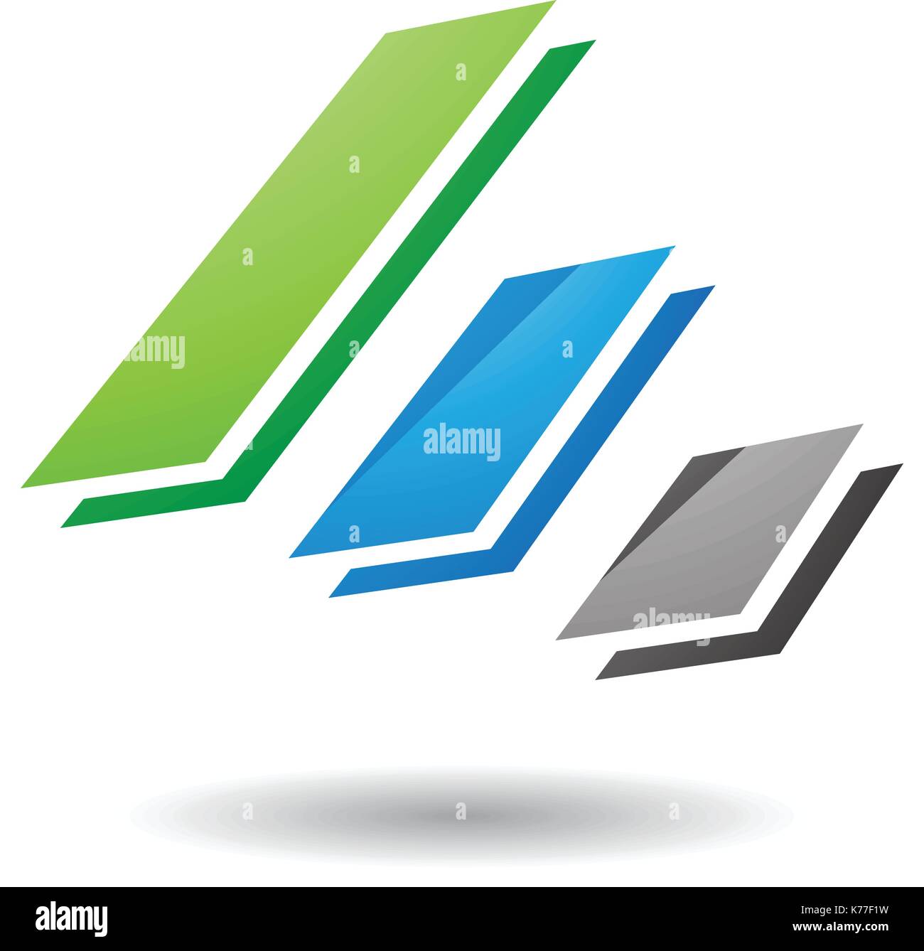 Design Concept of Colorful Diagonal Bars Icon, Vector Illustration ...