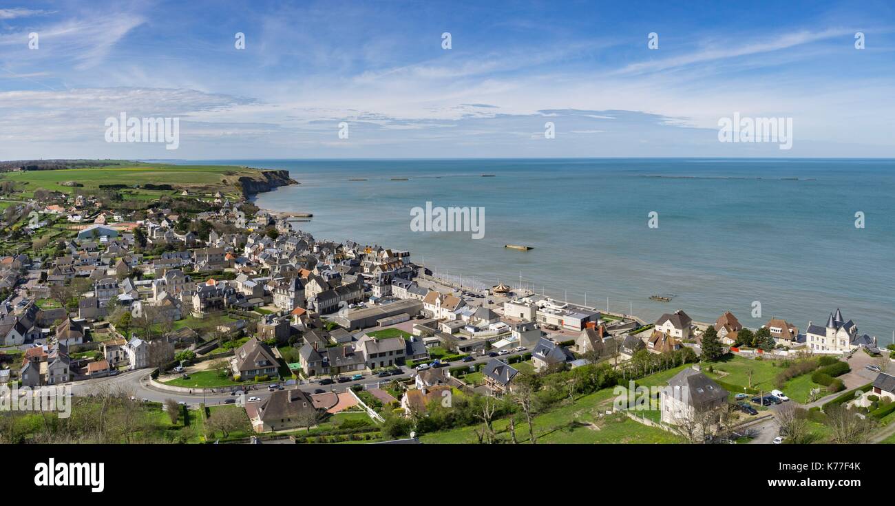 Arromanches les bains calvados aerial hi-res stock photography and ...