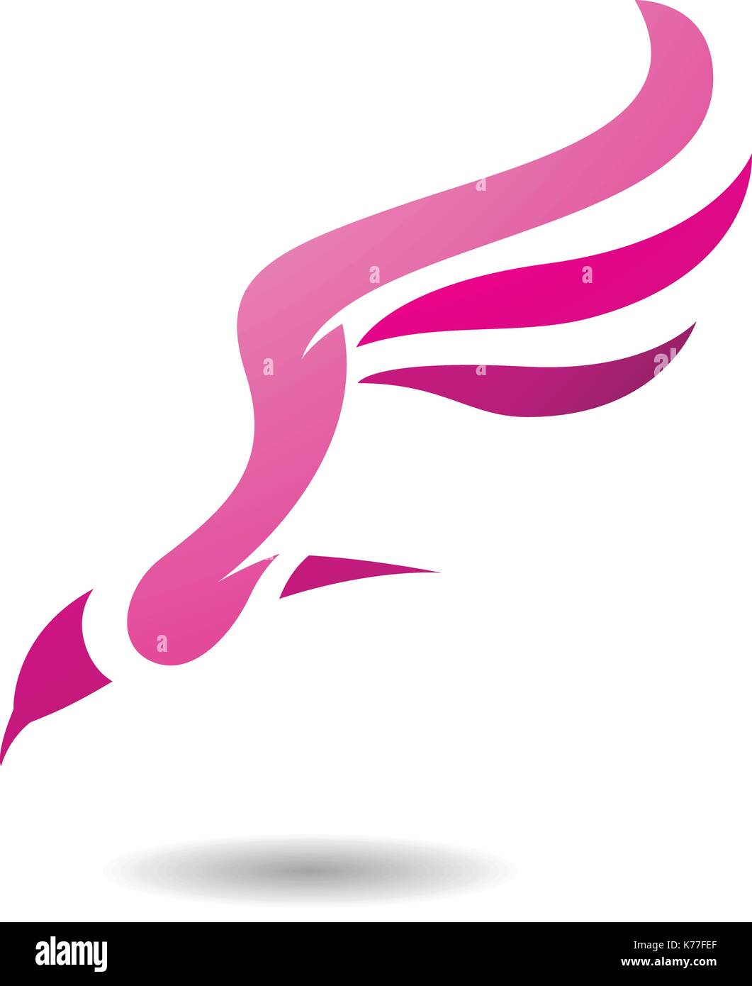 Design Concept of Long Wing Bird Icon, Vector Illustration Isolated on ...