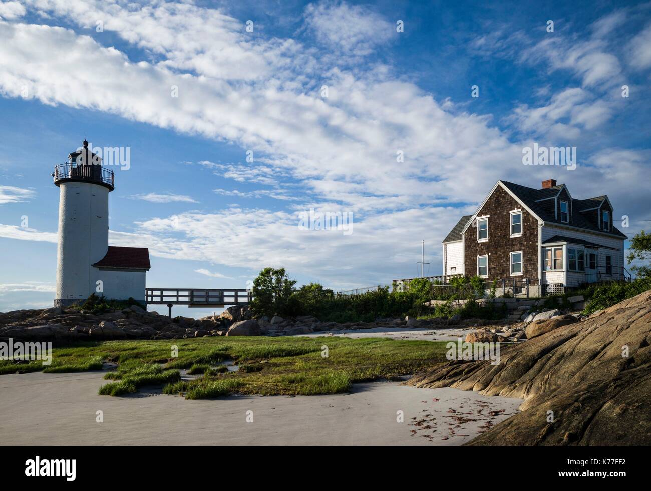 United States, Massachusetts, Cape Ann, Annisquam, Annisquam Lighthouse ...
