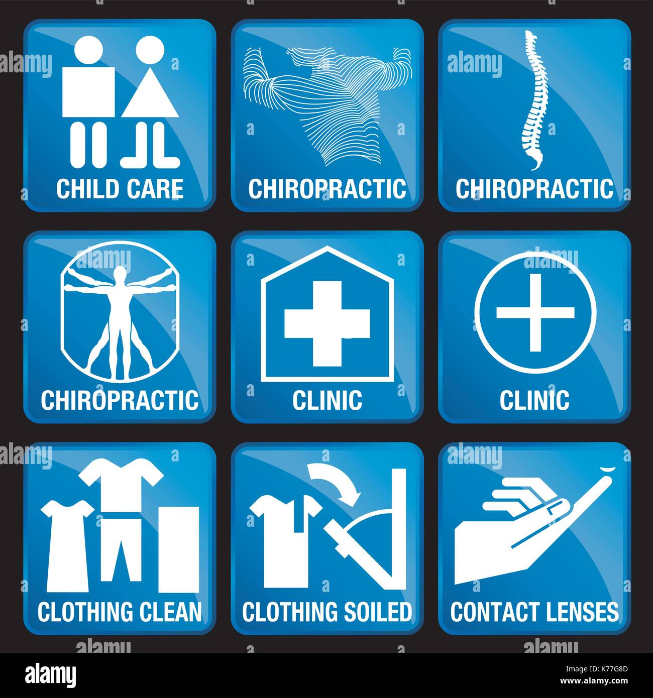 Chiropractic Symbol Blue