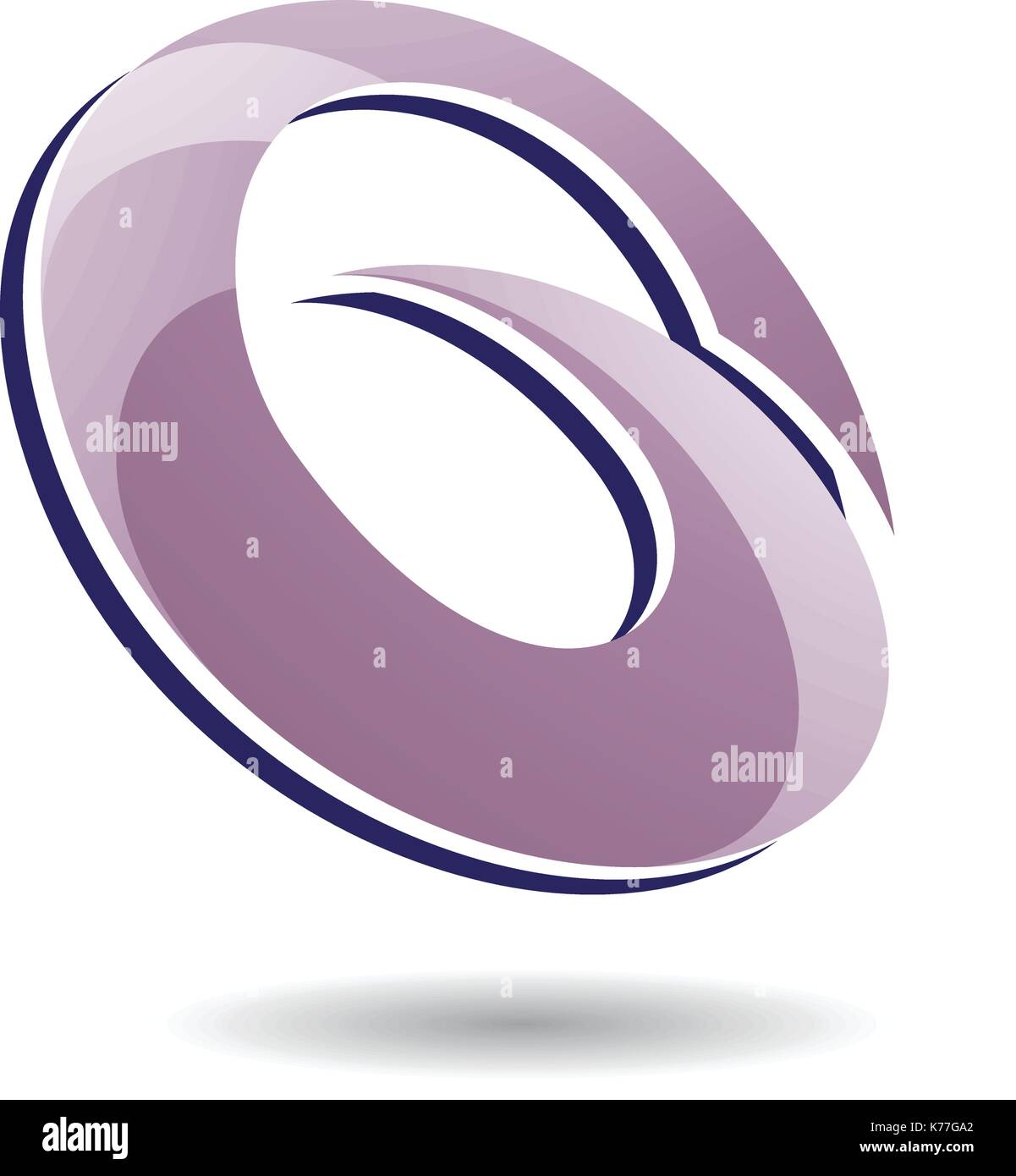 Design Concept of Oval Letter G Icon, Vector Illustration Isolated on a ...