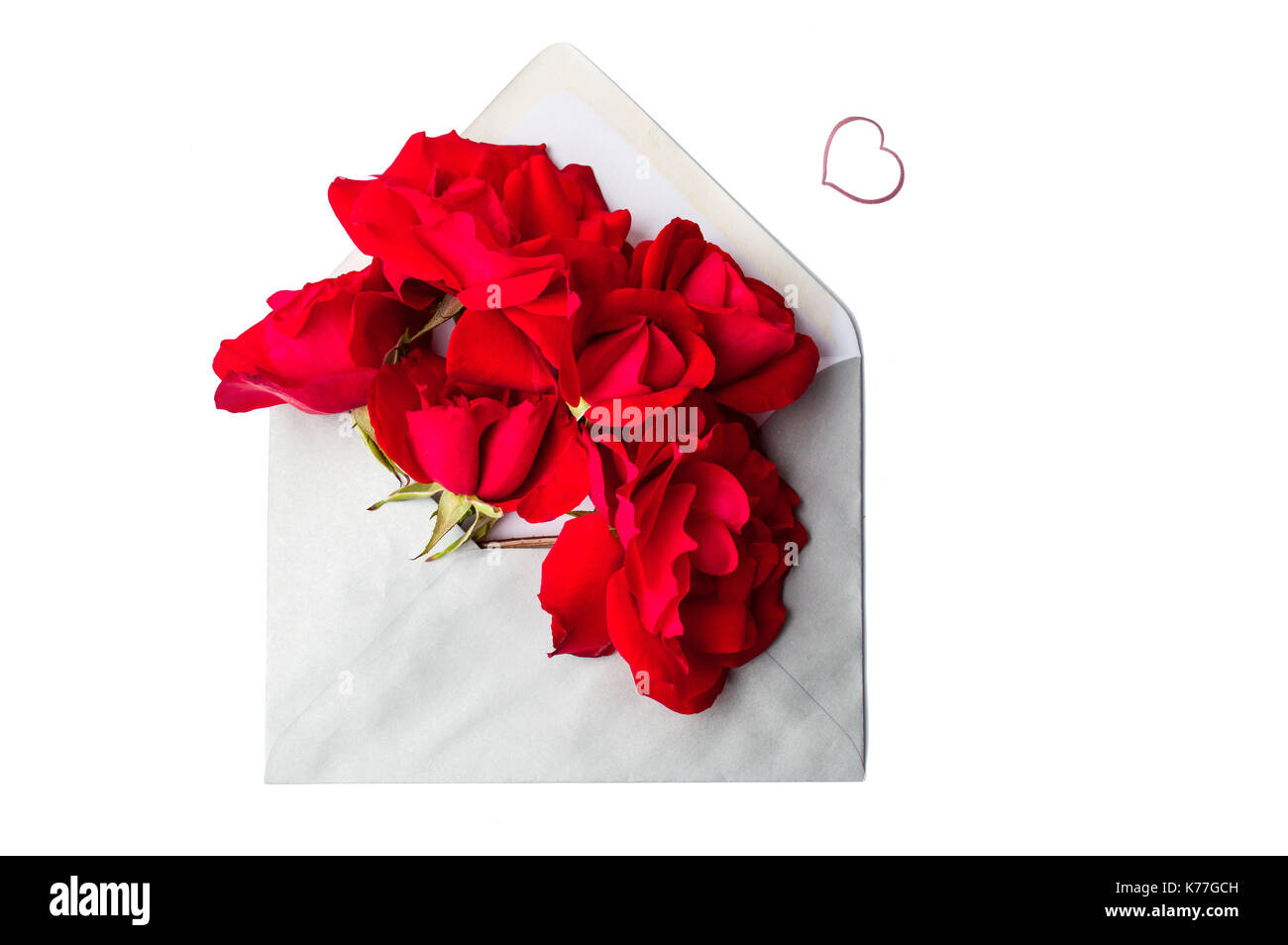 Red rose in envelope hi-res stock photography and images - Alamy