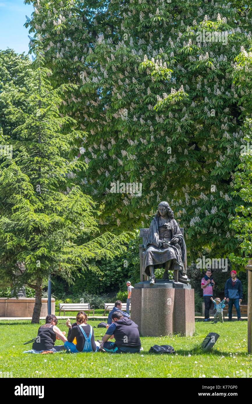 France, Puy de Dome, Clermont Ferrand, Blaise Pascal garden, Blaise ...