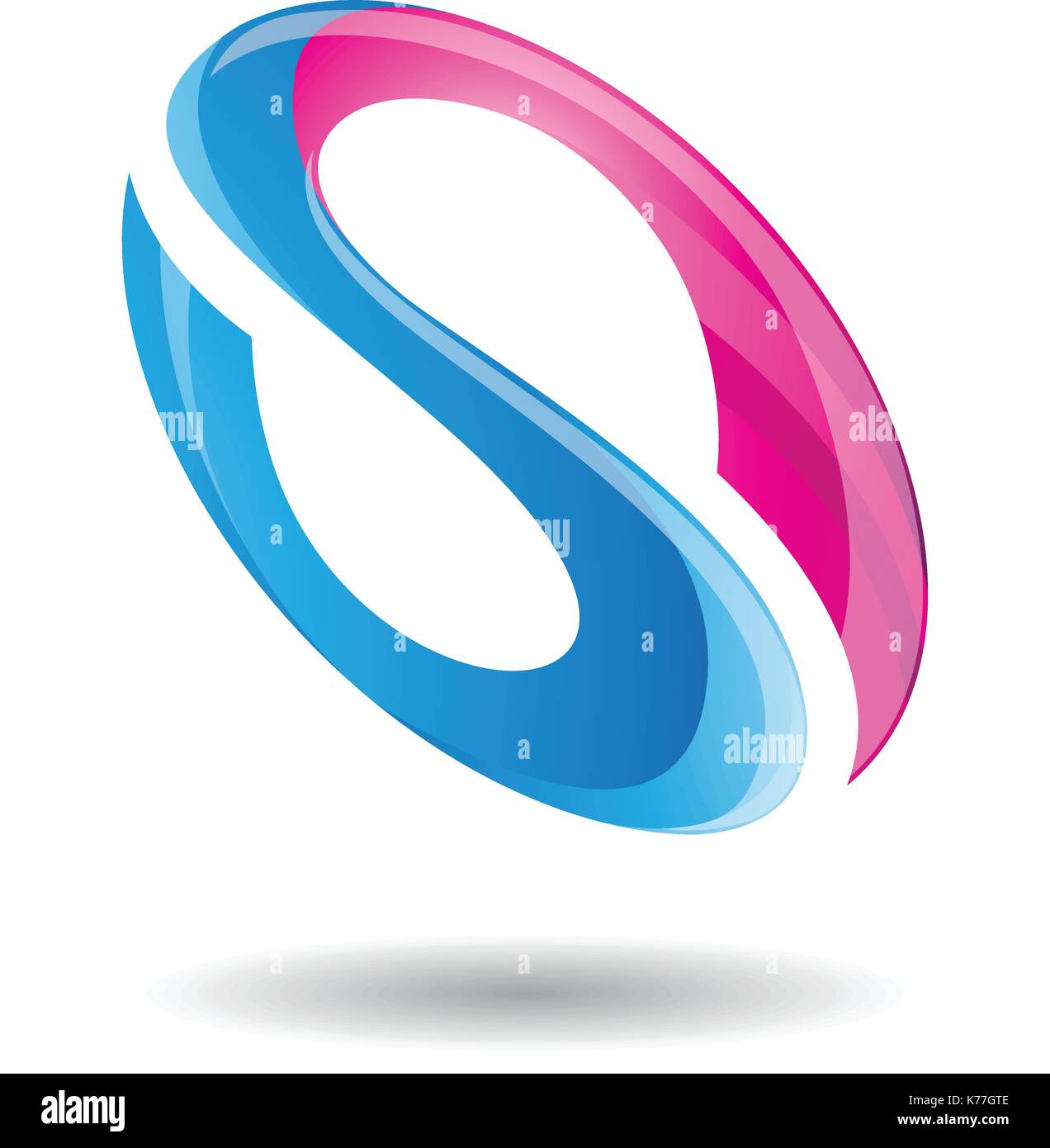 Design Concept of Oval Letter S Icon, Vector Illustration Isolated on a ...