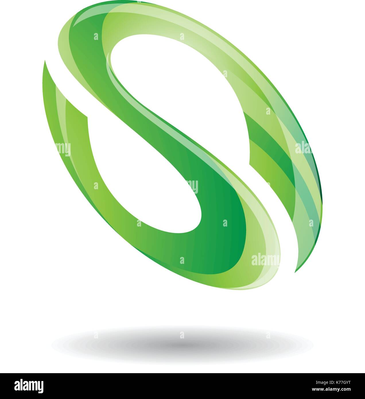 Design Concept of Oval Letter S Icon, Vector Illustration Isolated on a ...