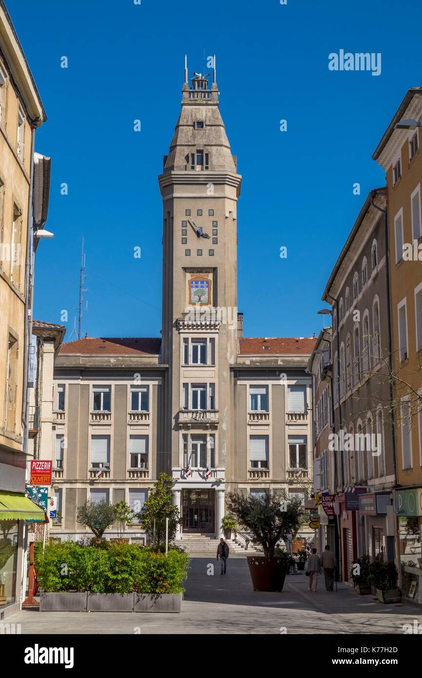 France, Ardeche, Privas, Town Hall Stock Photo - Alamy