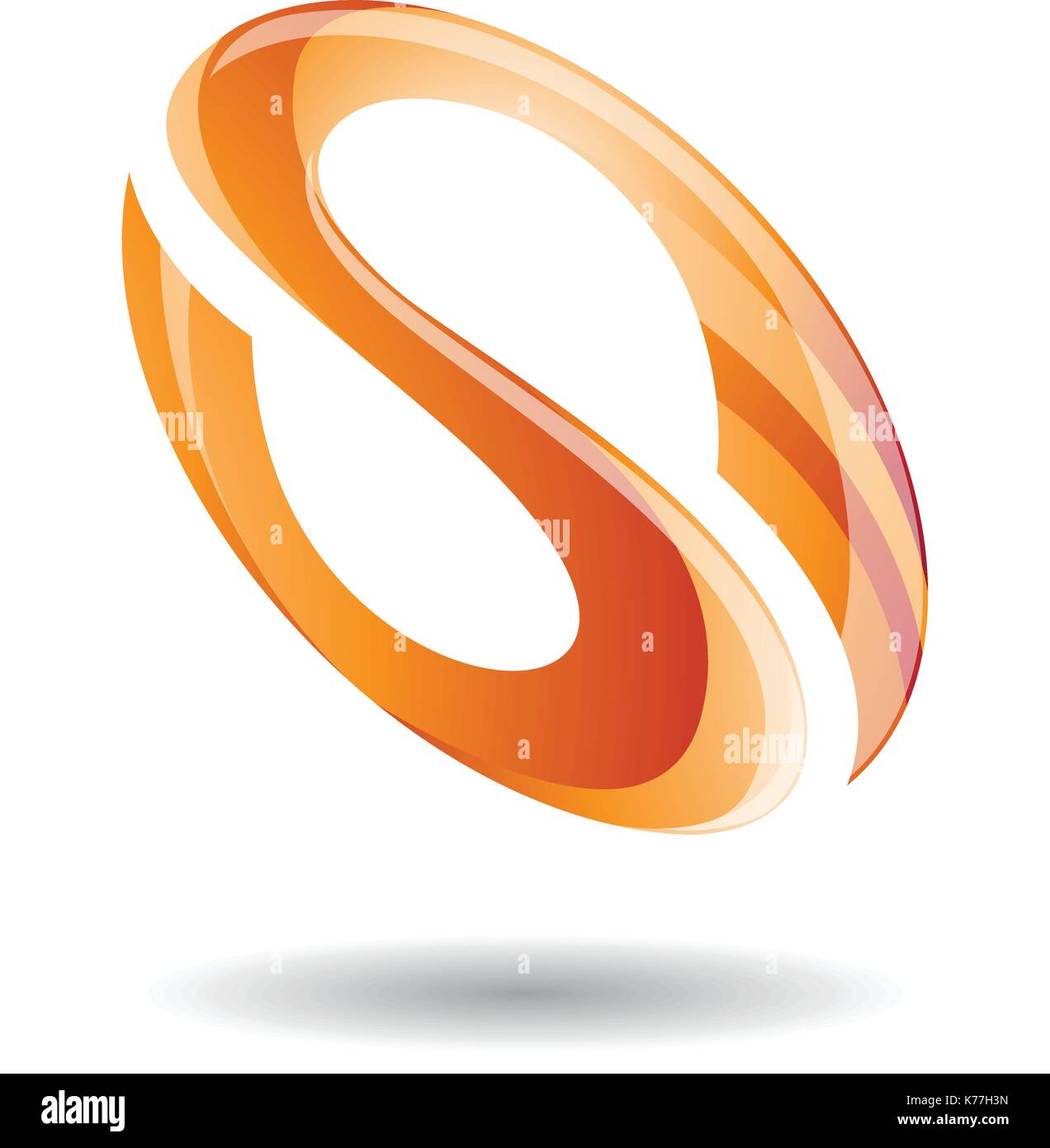 Design Concept of Oval Letter S Icon, Vector Illustration Isolated on a ...