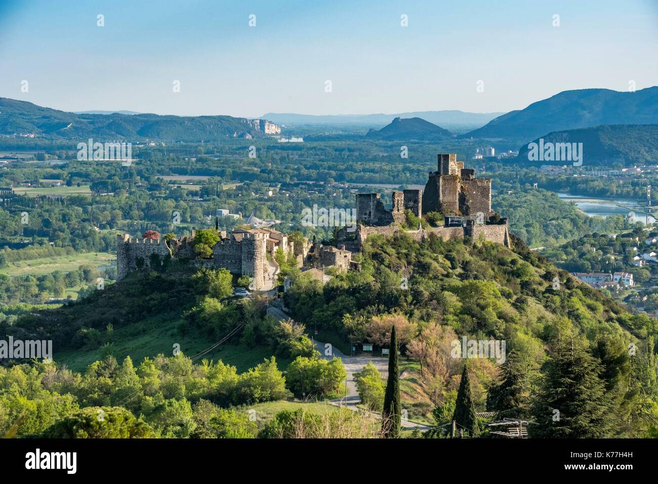 Rochemaure castle hi-res stock photography and images - Alamy