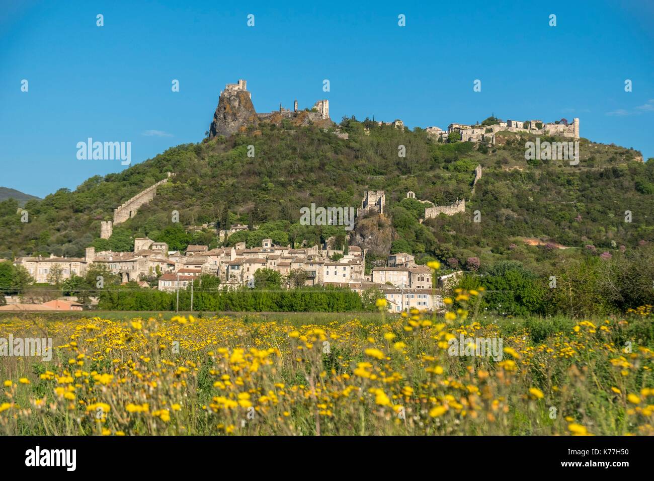 Rochemaure castle hi-res stock photography and images - Alamy