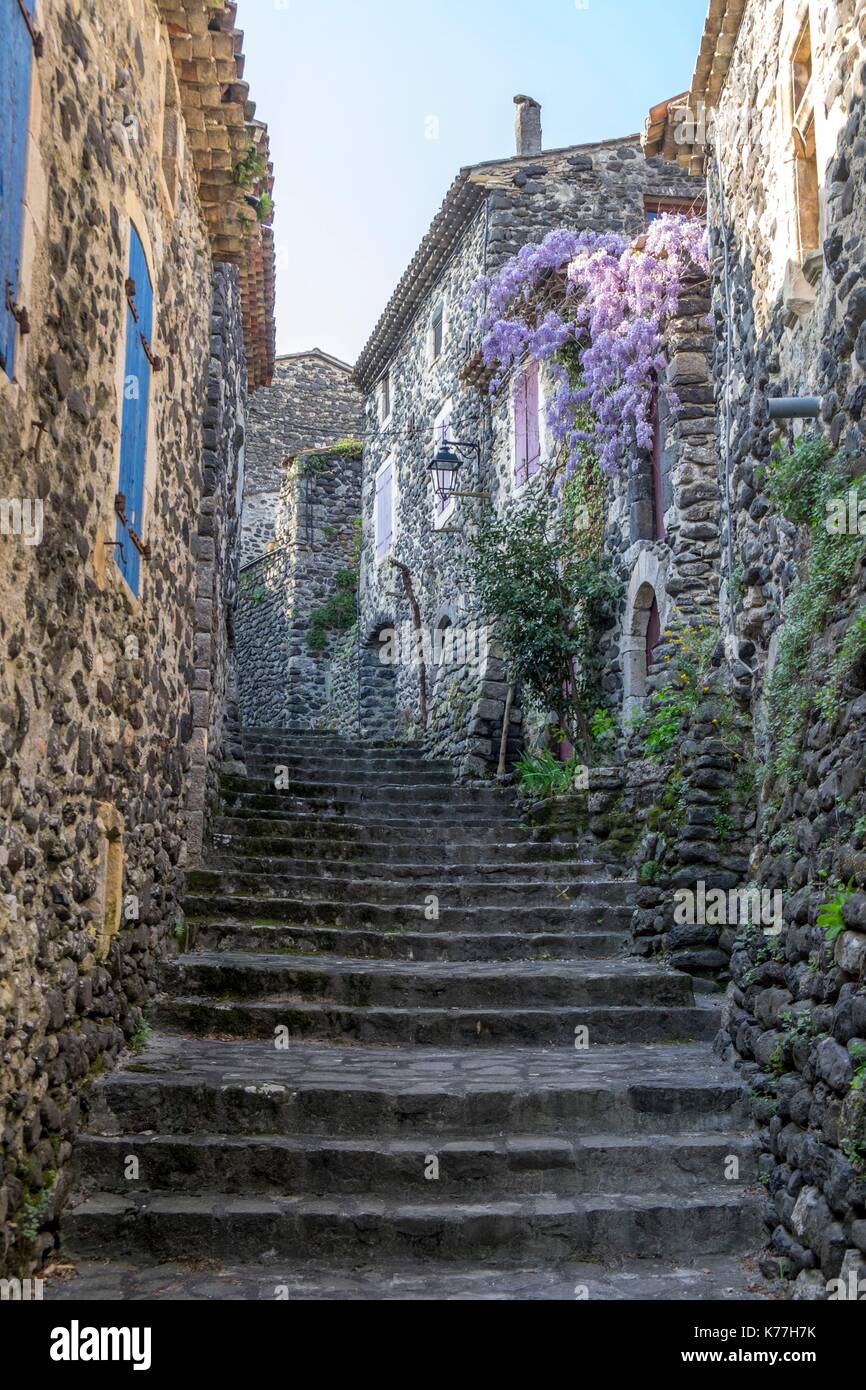 France, Ardeche, Alba la Romaine, La Roche hamlet Stock Photo - Alamy