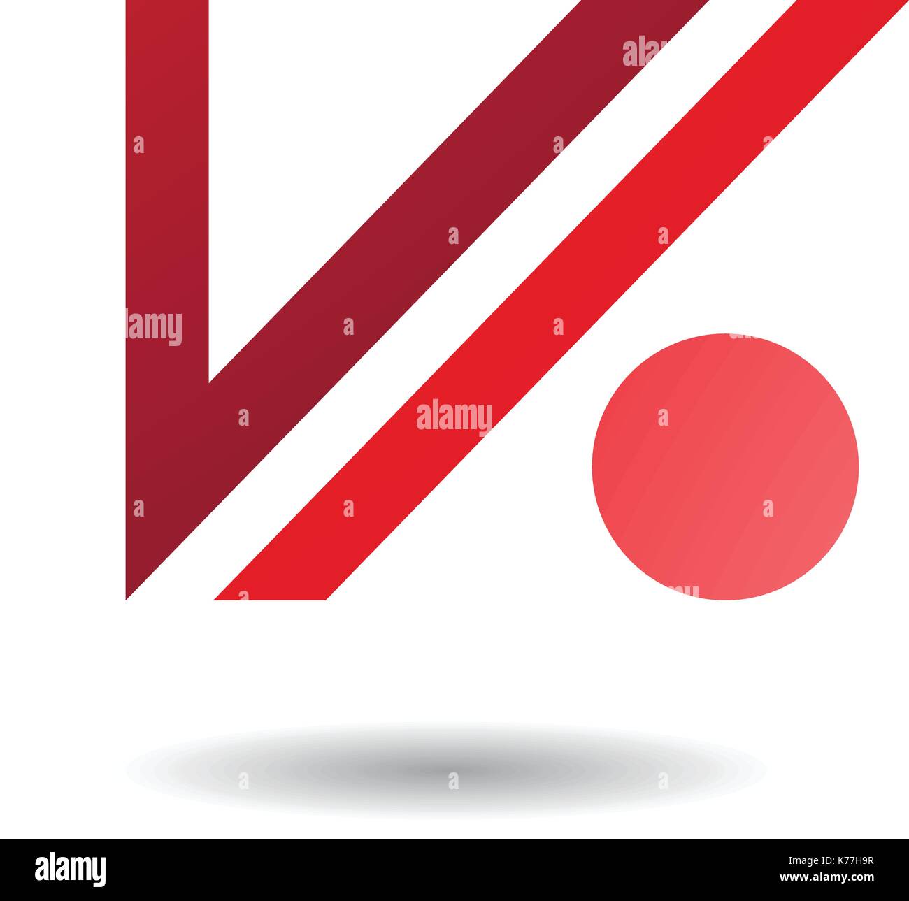 Design Concept of Letter V and Dot Icon, Vector Illustration Isolated ...