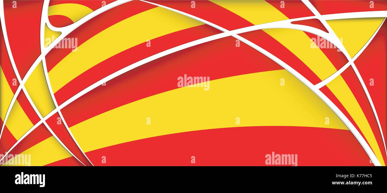 Abstract geometric background with colors of Spain flag - Vector image ...