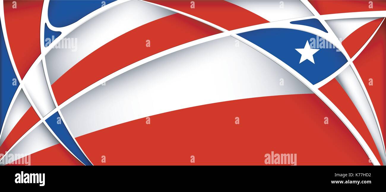 Abstract geometric background with colors of Chile flag - Vector image ...