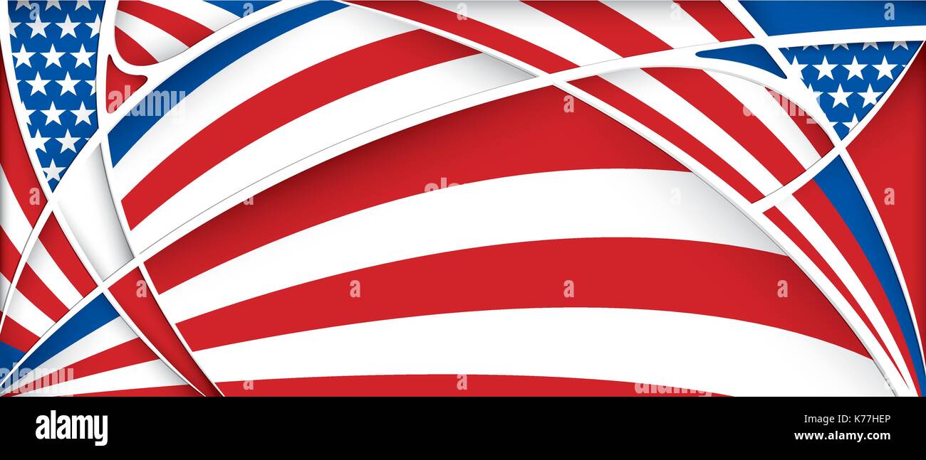 Abstract geometric background with colors of USA flag - Vector image ...