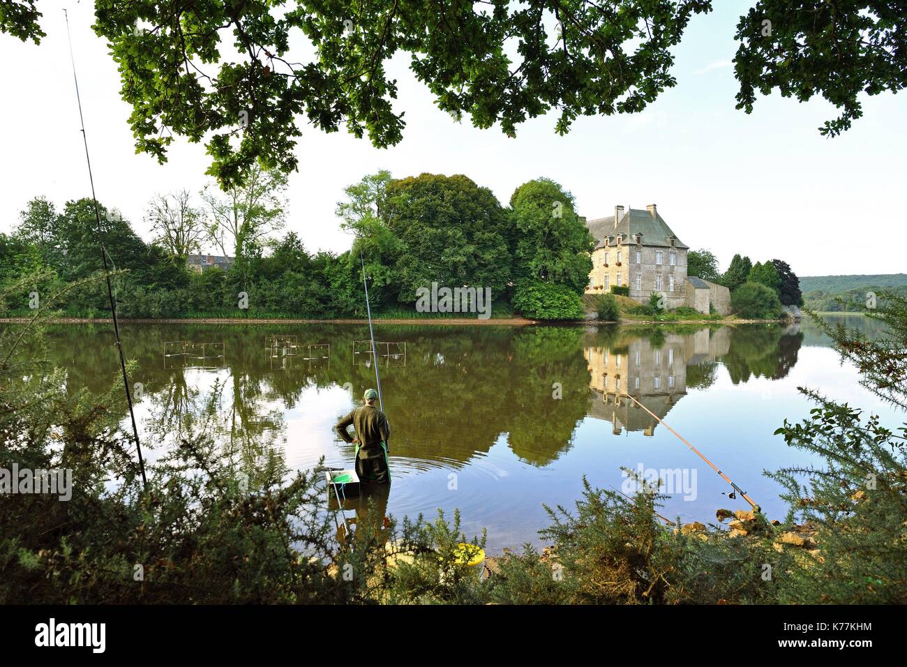 France, Morbihan, Broceliande Forest, Paimpont, the abbey of 13th ...