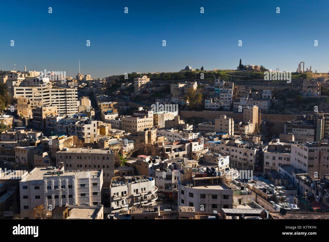 Jordan, Amman, elevated view of central Amman Stock Photo - Alamy