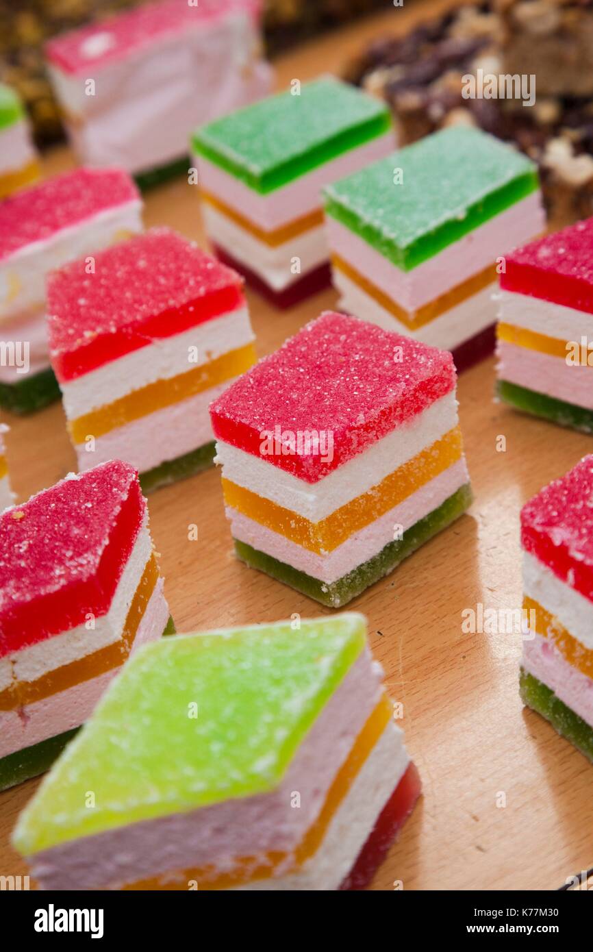 Israel, North Coast, Akko-Acre, ancient city, Turkish Deight candy ...