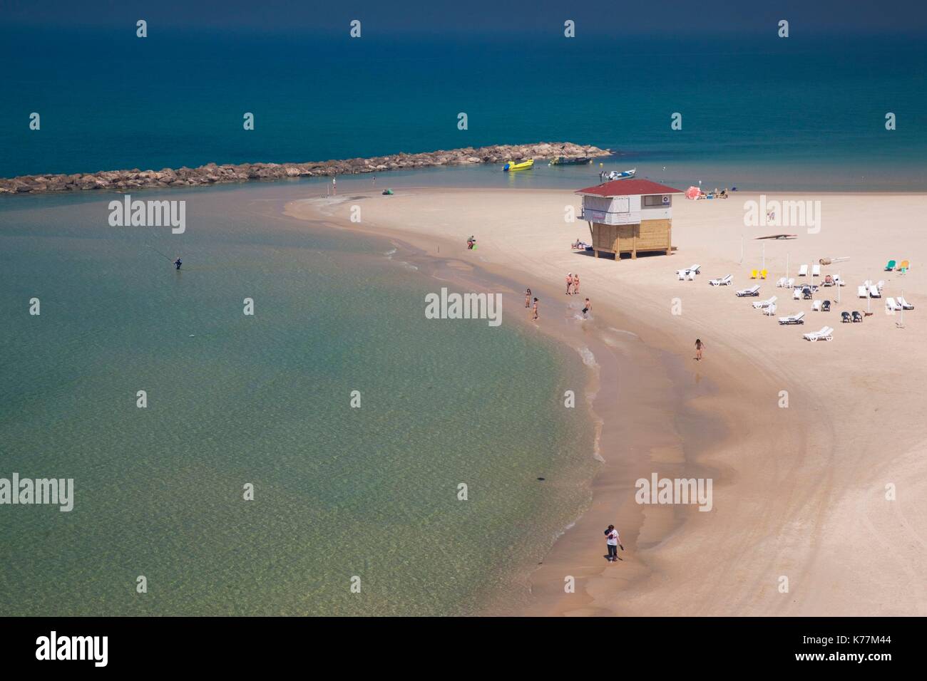 Israel, North Coast, Netanya, elevated beach view Stock Photo - Alamy