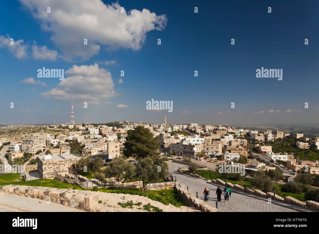 Jordan, Umm Qais-Gadara, view of the new town Stock Photo - Alamy