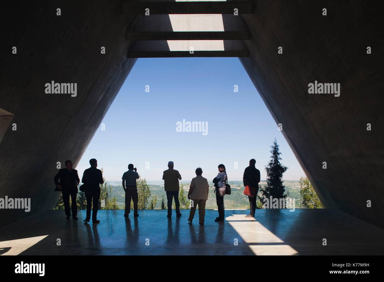 Israel, Jerusalem, Mount Herzl, Vad Yashem Holocaust Memorial, platform ...