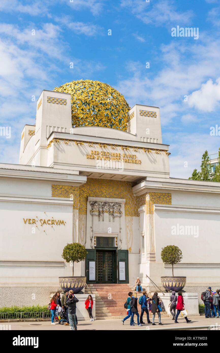 Austria, Vienna, Palace of the Secession imagined by Otto Wagner and ...