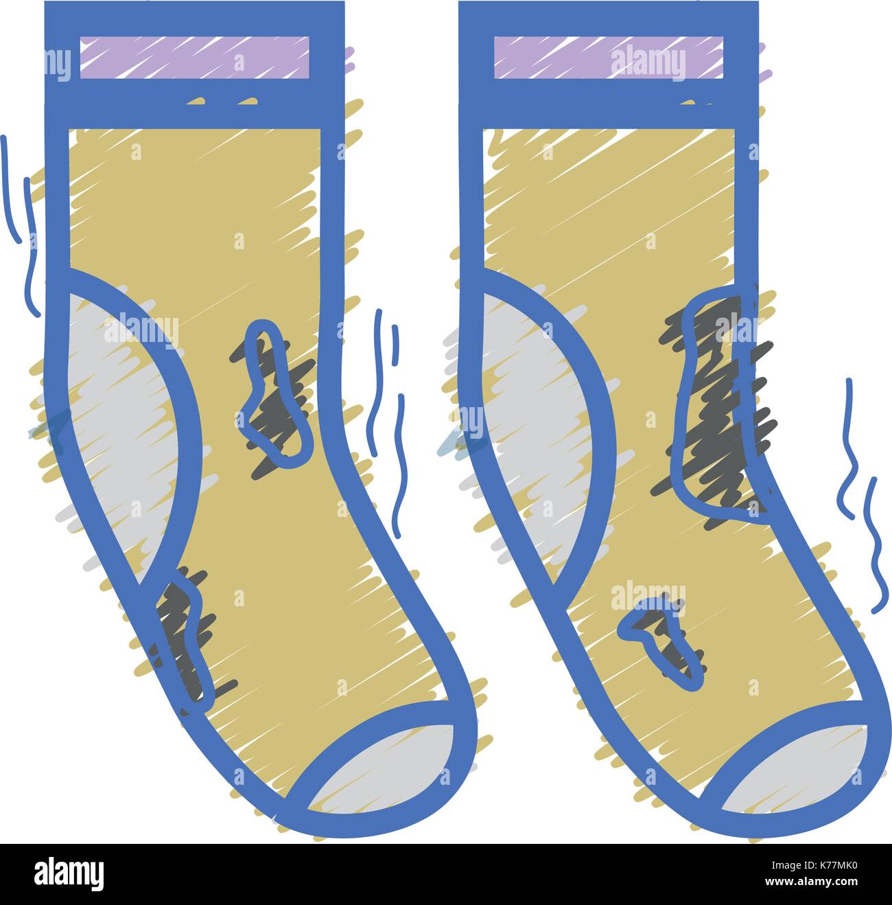 Work socks Stock Vector Images - Alamy