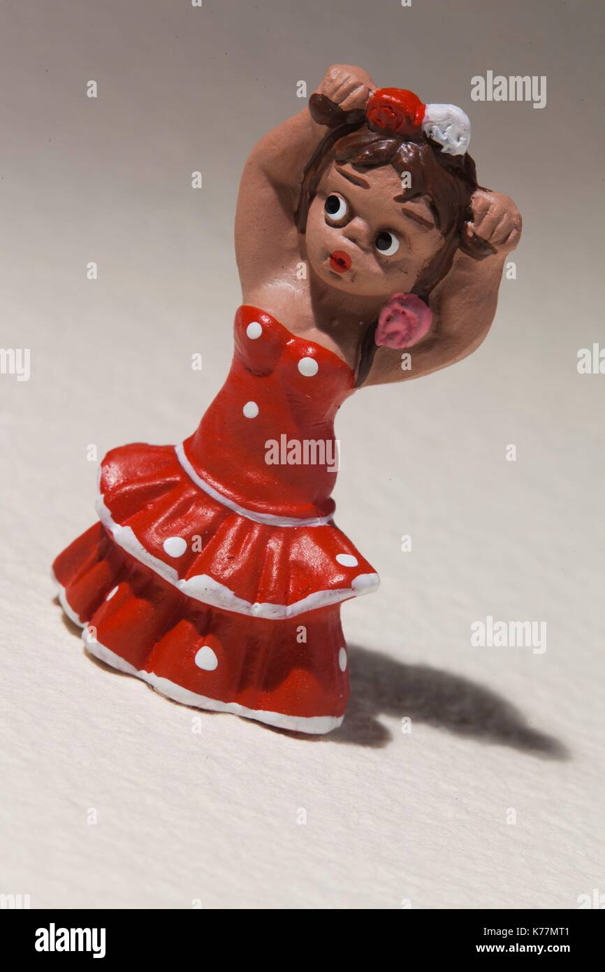 Spain, Madrid, souvenir miniature figurines of Spanish dancers Stock ...