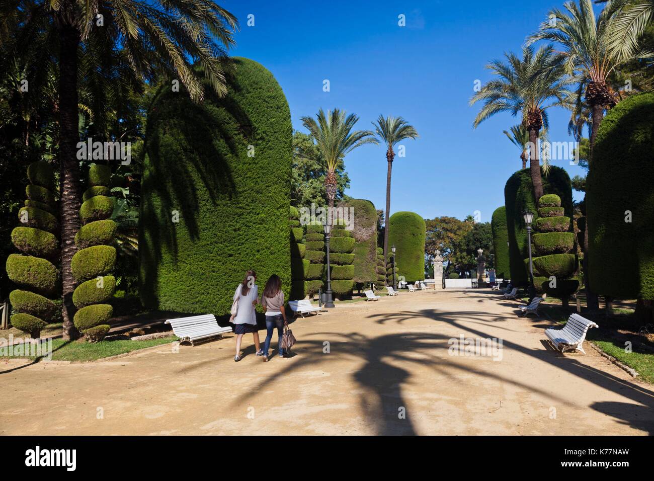 Spain, Andalucia Region, Cadiz Province, Cadiz, Parque Genoves park ...