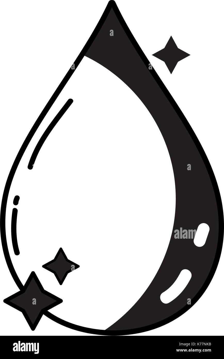 contour nice water drop with stars design Stock Vector Image & Art - Alamy