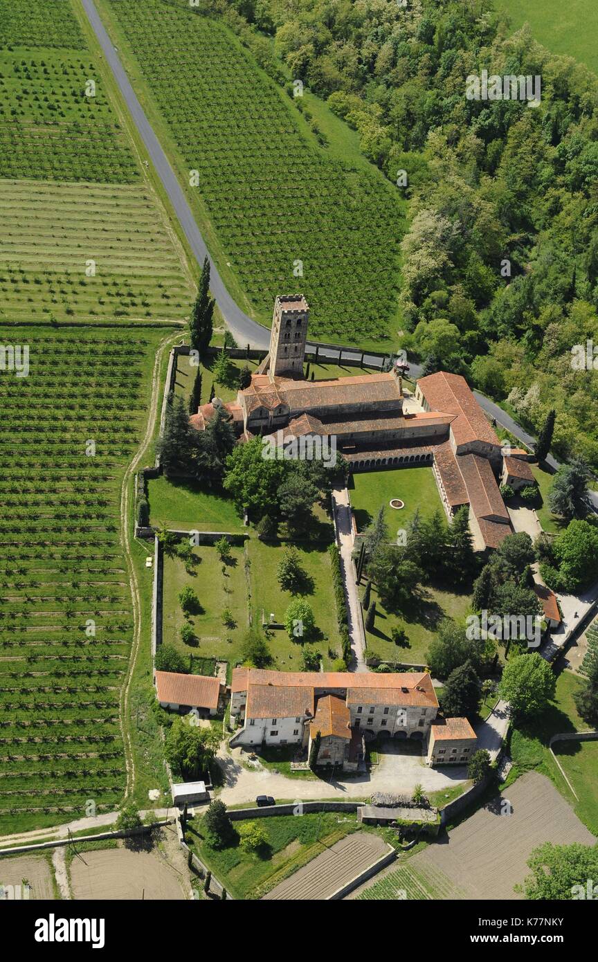 France, Pyrenees Orientales, Codalet, Abbey of Saint Michel de Cuxa ...