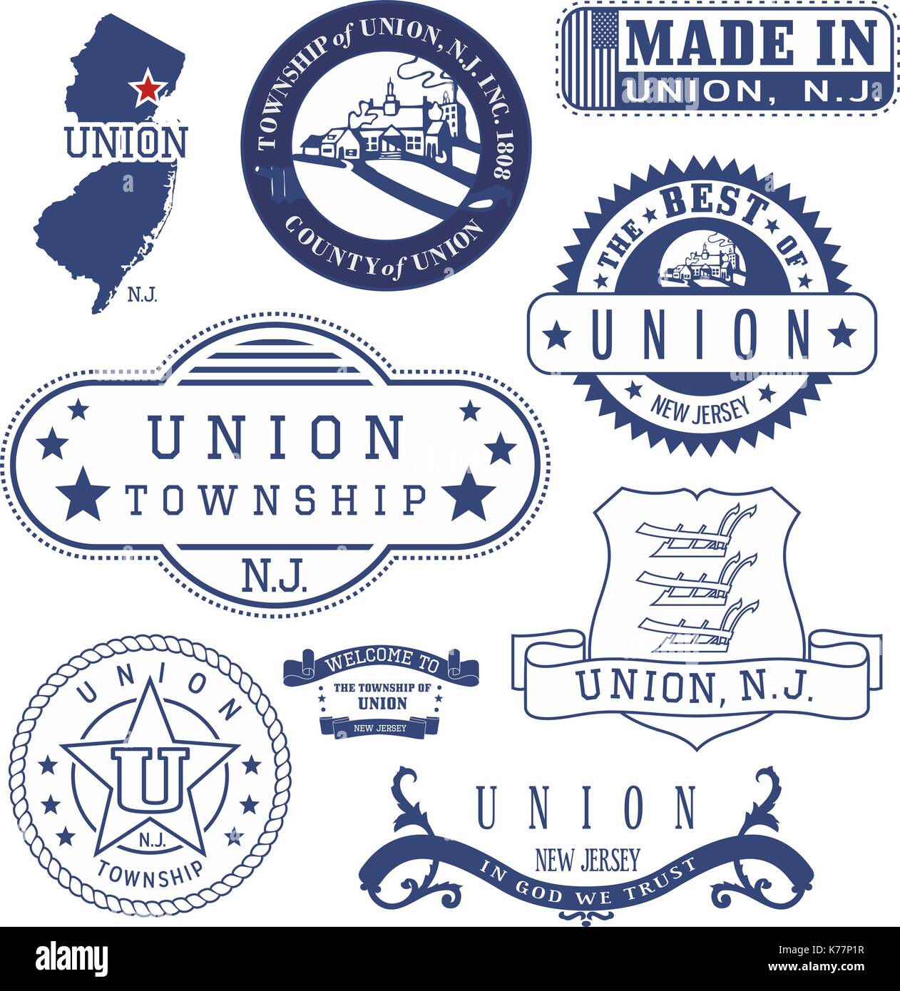 Union township Stock Vector Images - Alamy